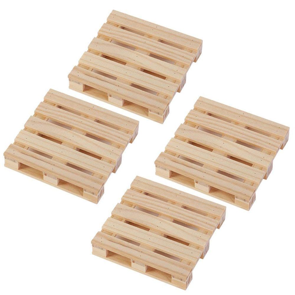 Mini Wooden Pallet Drink Coasters - Set of 4 | Shop Today. Get it ...