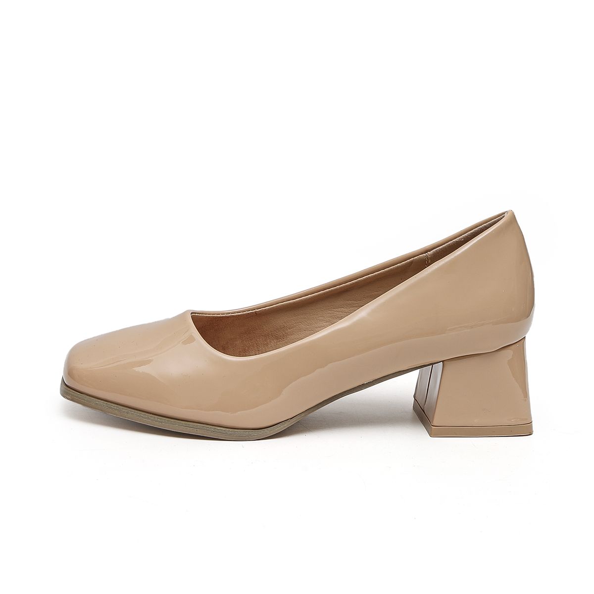 TTP Ladies Square Toe Patent PU Flare Heels JSF57 | Shop Today. Get it ...
