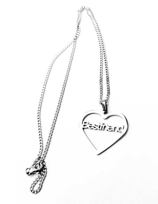 Best Friend Cut Out Word In Heart Pendant On Chain | Shop Today. Get it ...