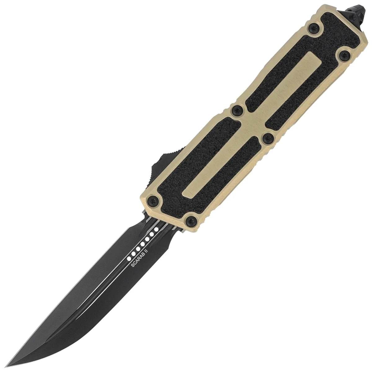 Microtech 1180- 1 SN Scarab II D/E-S Gen III Sand OTF Knife | Shop ...