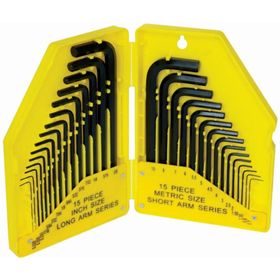 30 Piece Allen Key Set Metric & Imperial Sizes In Plastic Case Heavy ...