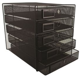 SDS M750 Wire Mesh Metal 5-Drawer Filing System - Black | Shop Today ...