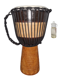 Djembe Drum Pyramid Tribal Design With Treatment Oil 25cm x 50cm | Shop ...