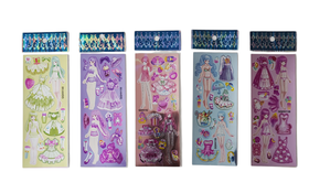 20 Piece Random Dress Up Doll Stickers 6.5cm x 16.5cm | Shop Today. Get ...