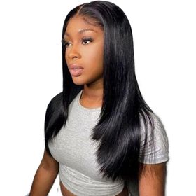 VSP 18in Straight Glueless Wig-13x4 Full Frontal Lace Wigs Brazilian ...