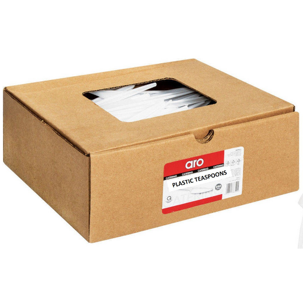 Aro Plastic Catering Cutlery Teaspoons White (500 pieces) | Shop Today ...