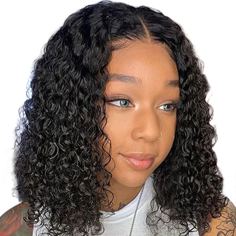 VSP 14" Peruvian Hair Waterwave Glueless Curly Wig-Full Lace Frontal ...