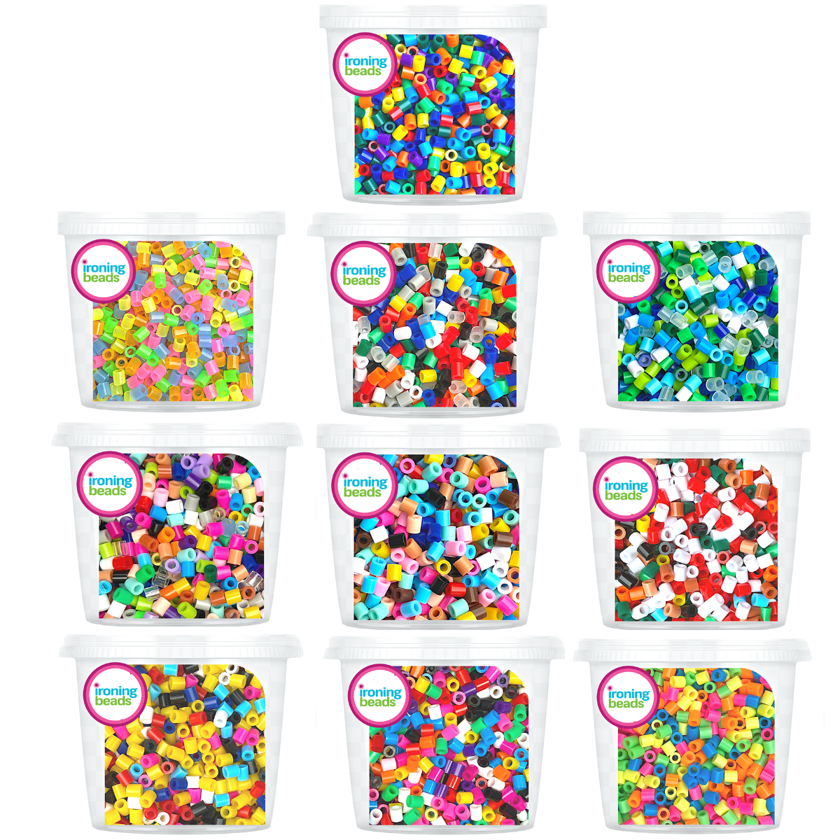 Ironing Beads - Mixed Boy Bead Colour Mix - 3500 Beads (10x350 Small Tubs) | Shop Today. Get it ...