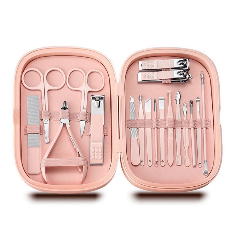 18 Pieces Professional Manicure & Pedicure Kit & Care Set | Shop Today ...
