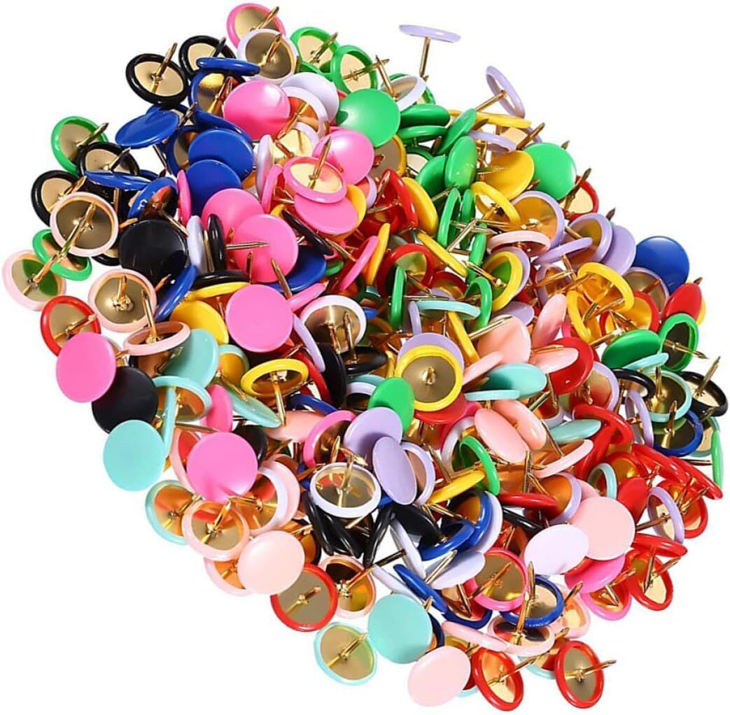 300pcs Round Head Thumb Tacks Colorful Push Pins for Cork Board ...