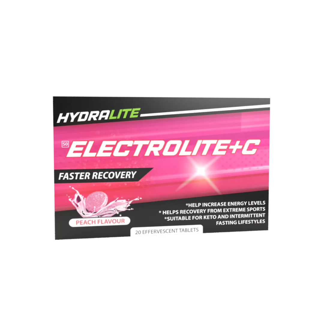 Hydralite Electrolite + C Peach Effervescent Tablets 20s | Shop Today ...