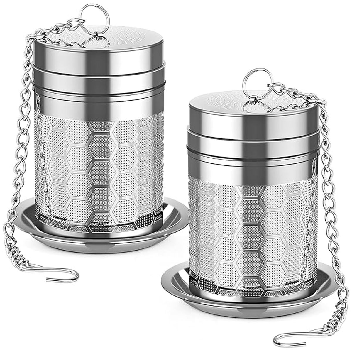 Stainless Steel Tea Strainers for Loose Tea Leaf, Mesh Tea Infuser - 2 ...