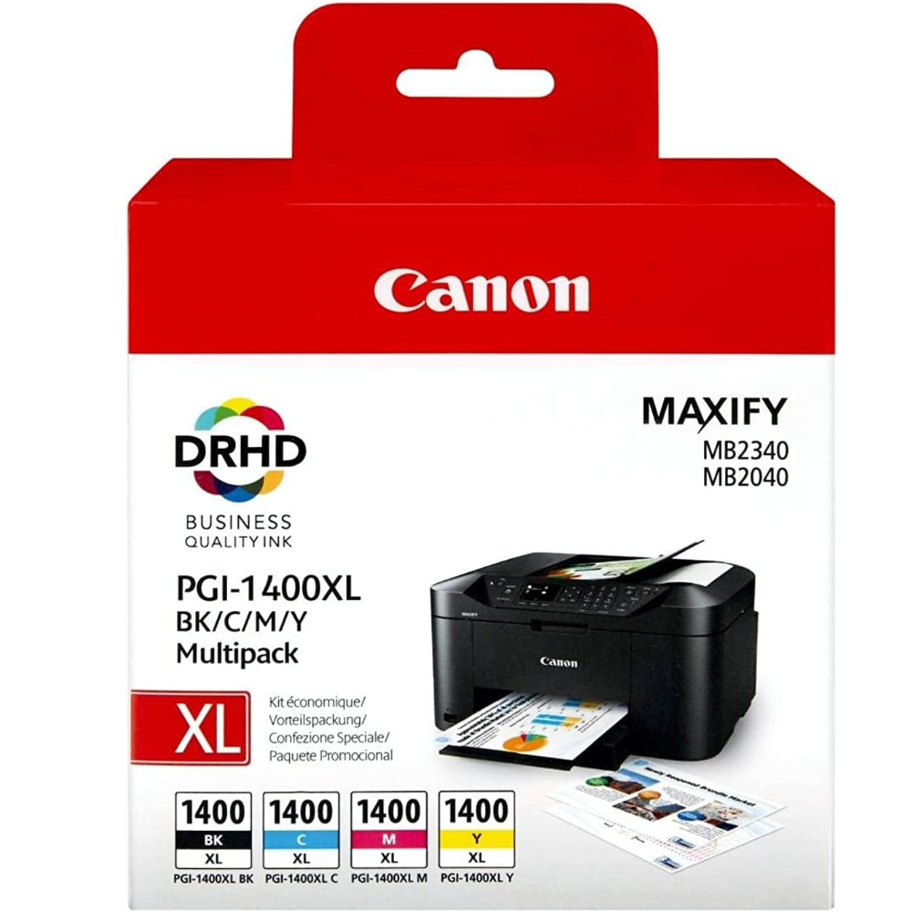 Canon Ink Cartridges - PGI-1400XL Multi Pack Printer Ink Bottle Bl, C ...