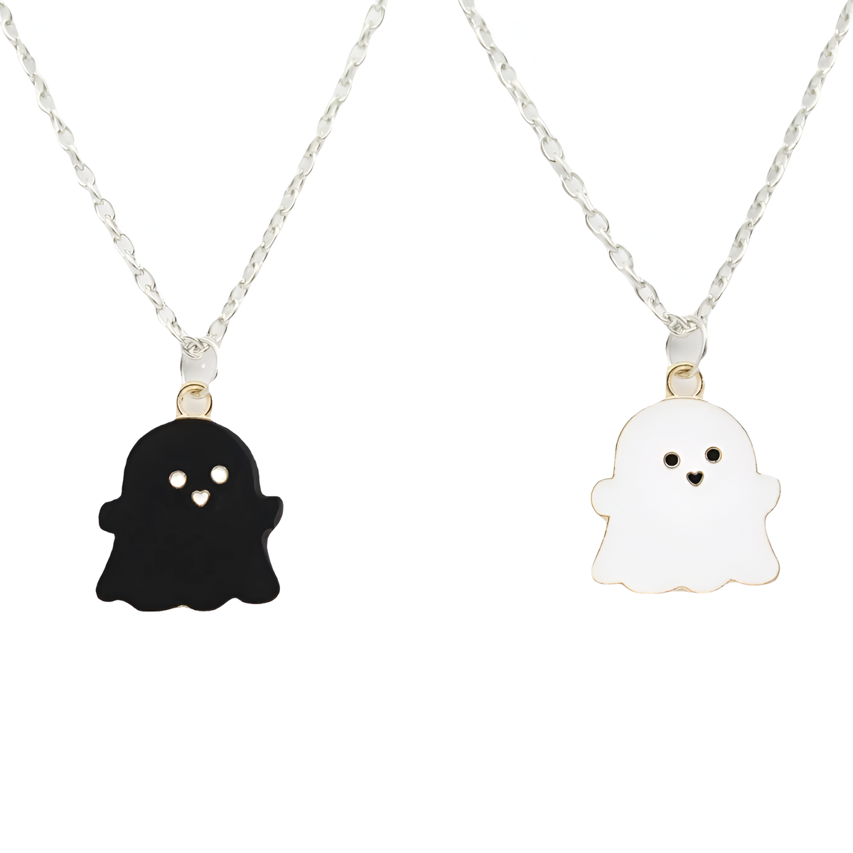 Ghostly Cuteness Couples/Best Friend Ghost Pendant Necklace Set - Gift ...