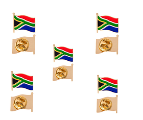 Novelty Gifting South African Flag Lapel Pin Badge Souvenir - 5 Pack ...