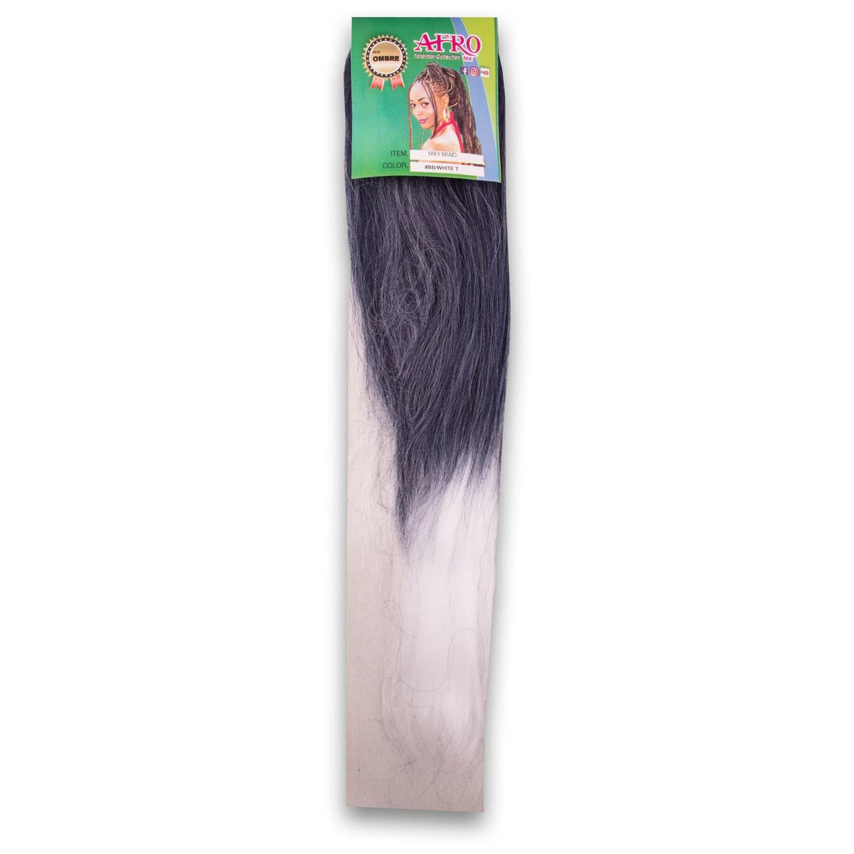 Afrotex - Yaki Braid 24" - Ombre Colour BlueBlack/White | Shop Today ...