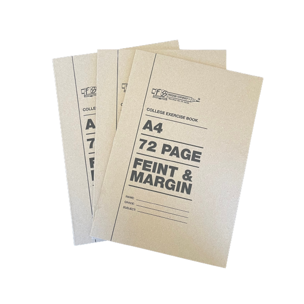 A4 Soft Cover Book 72-Page - Feint & Margin (Pack of 3) | Shop Today ...