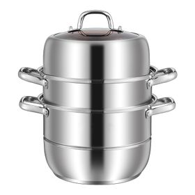 JK Deluxe 30CM Stainless Steel Multi-Layer Steamer Pot Set | Shop Today ...