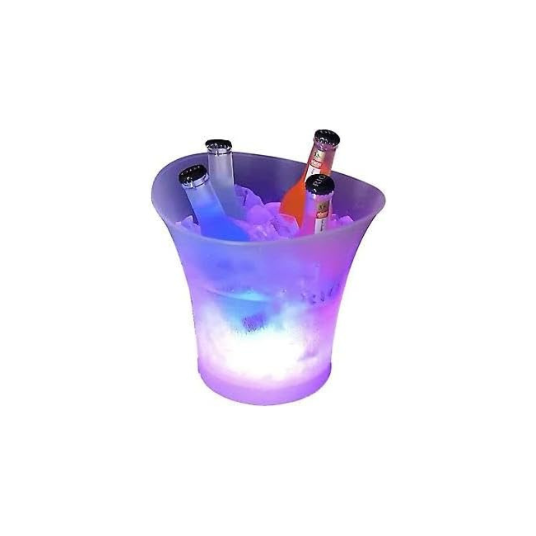 5L LED Ice Bucket - Color Changing, Battery Powered Party Wine Cooler ...