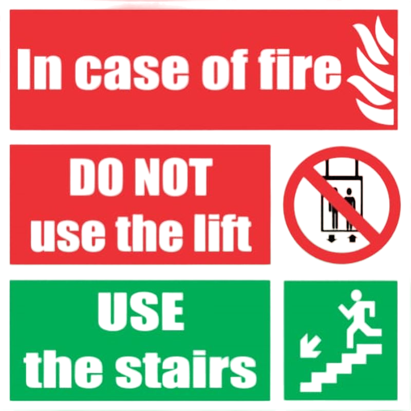 In Case Of Fire Sign 290x290 On Abs | Shop Today. Get it Tomorrow ...