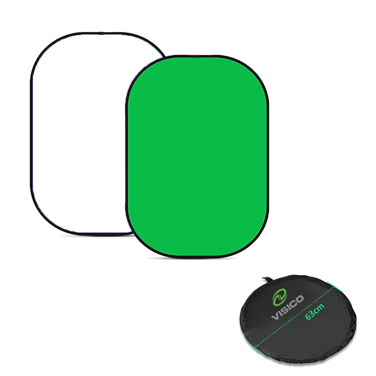 Visico 150cm x 200cm Double Sided White and Green Backdrop Panel VS-BP ...