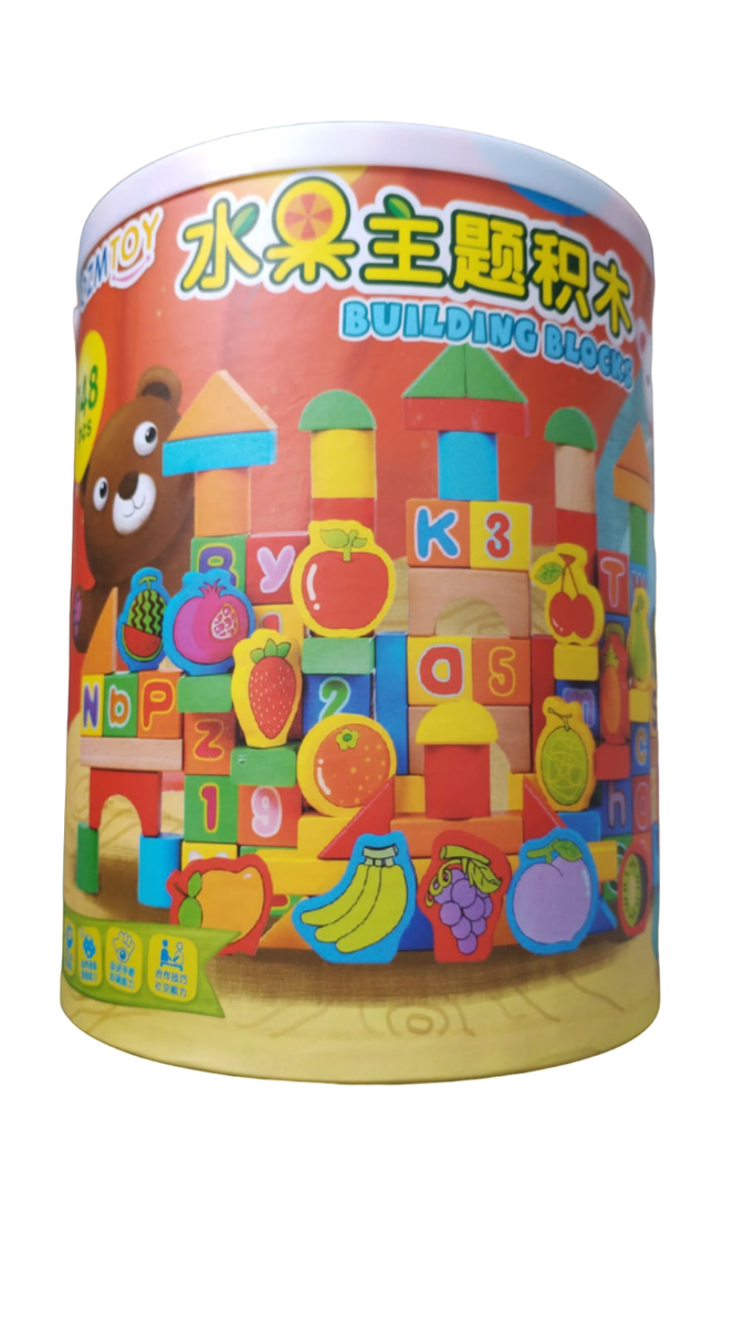 Fruit Educational Wooden Building Blocks 148 Piece Set | Shop Today ...