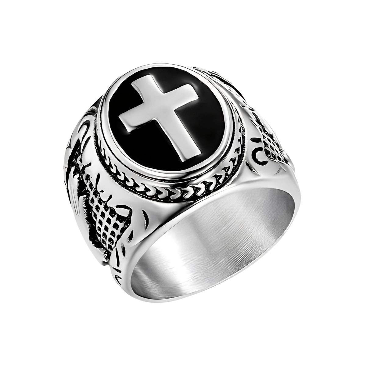 Mens Holy Cross Stainless Steel Cross Ring | Shop Today. Get it ...