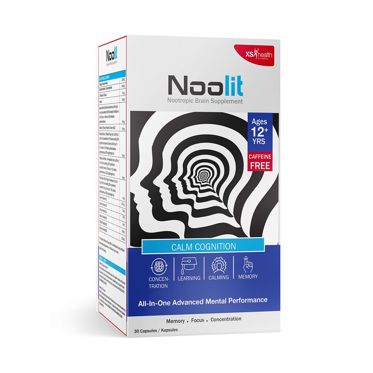 Noolit Nootropic Brain Supplement - Calm Cognition Capsules 30 | Shop ...