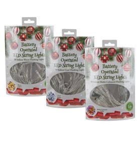 50 Christmas Led Flashing String Lights - 5m (Pack of 3) | Shop Today ...