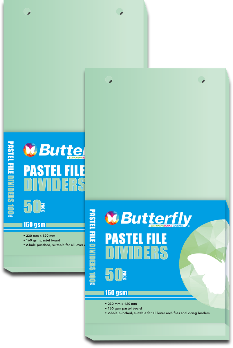 Strip File Divider - 160Gsm Pastel - 50 Pack (Green) X2 | Shop Today ...