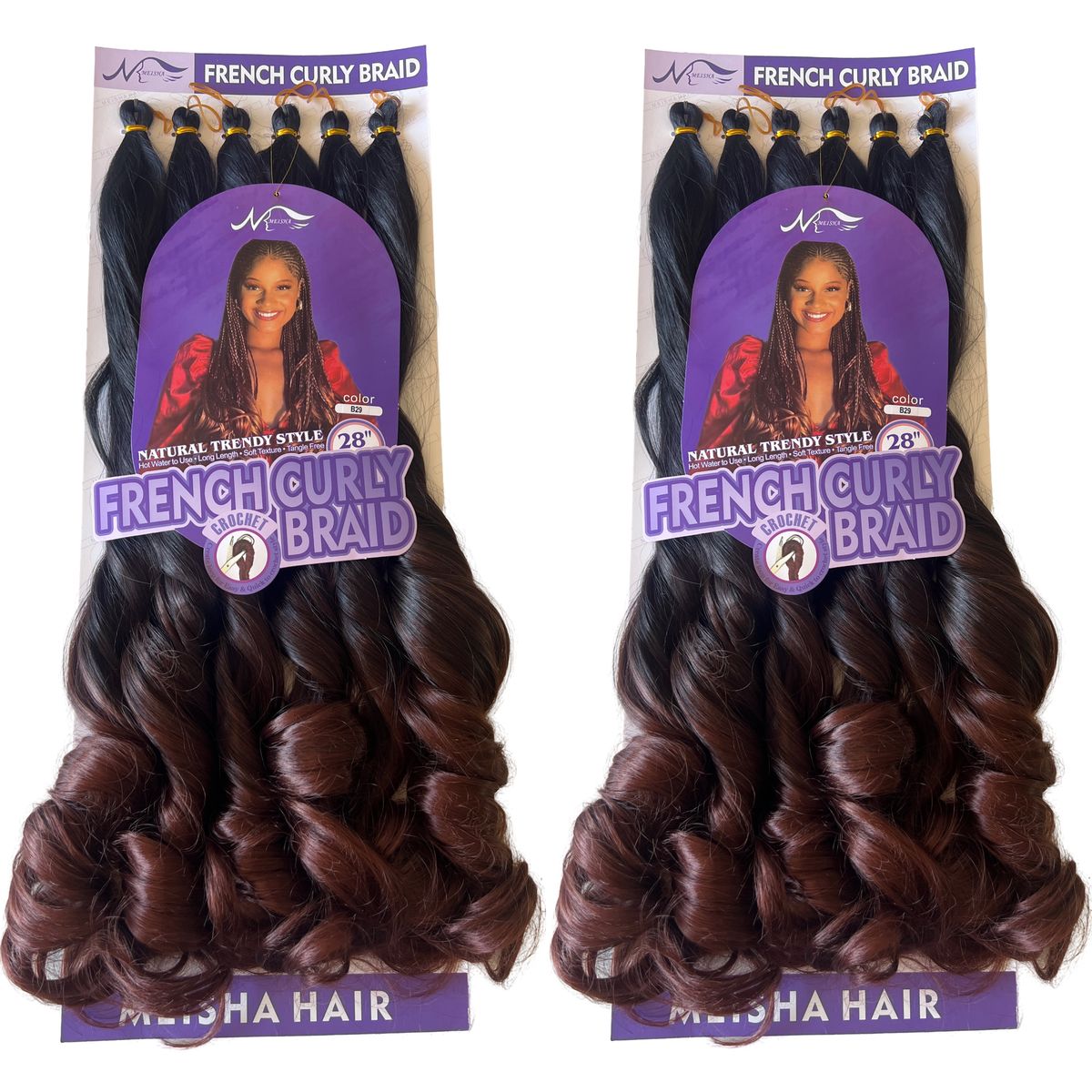 Meisha French Curly Braid - 28 Inch - Color B29 - Pack of 2 | Shop ...