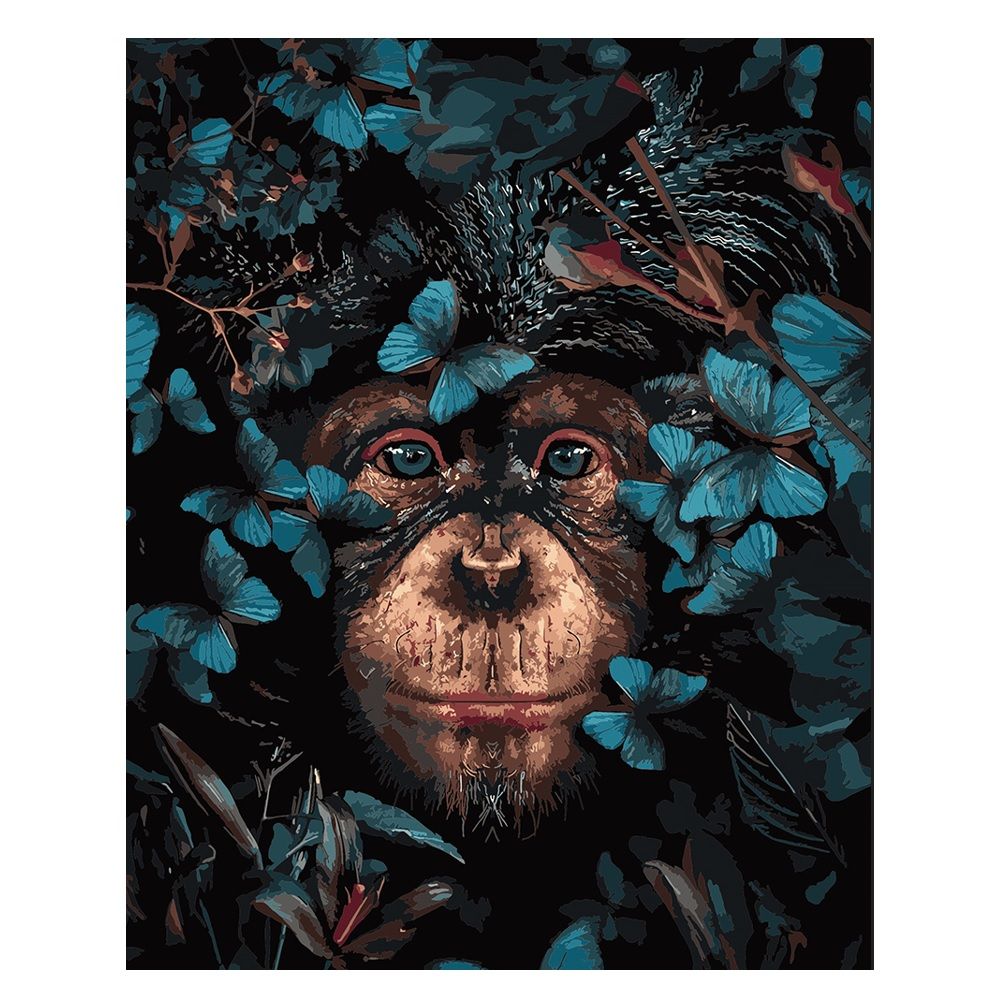 DIY Paint By Numbers Oil Painting Kit - Butterfly Blue Chimp | Shop ...