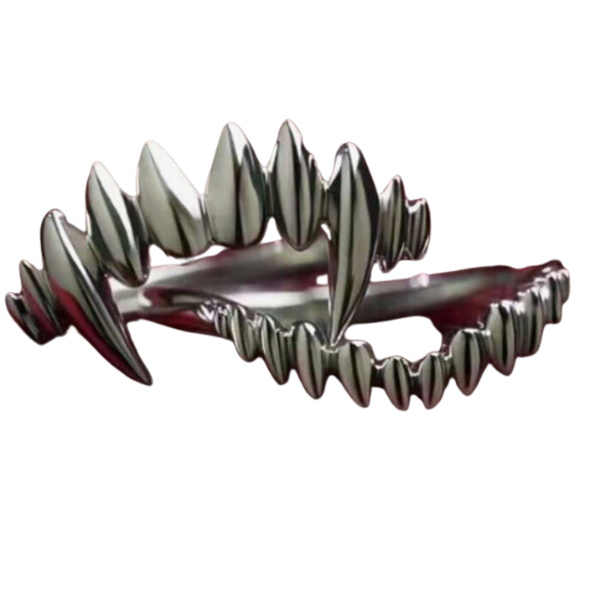 2 Piece Stainless Steel Adjustable Vampire Fang Ring Set | Shop Today ...