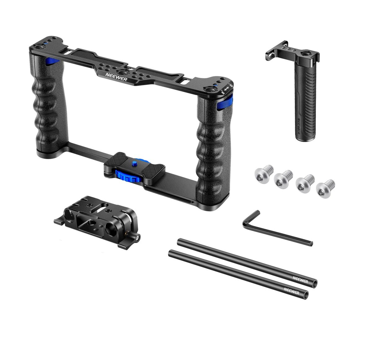 Neewer Aluminum Alloy Video Camera Film Cage & Rig with Top & Side ...