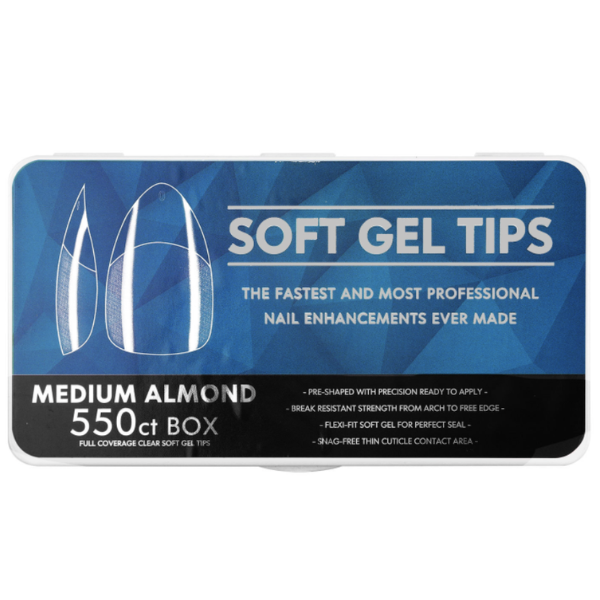 Soft Gel Tips - Full Cover Medium Almond - 550 Piece - Nails by Nicole ...