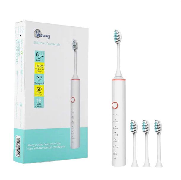 Veeway Advanced V50 Sonic Electric Toothbrush - 4 Head Replacement ...