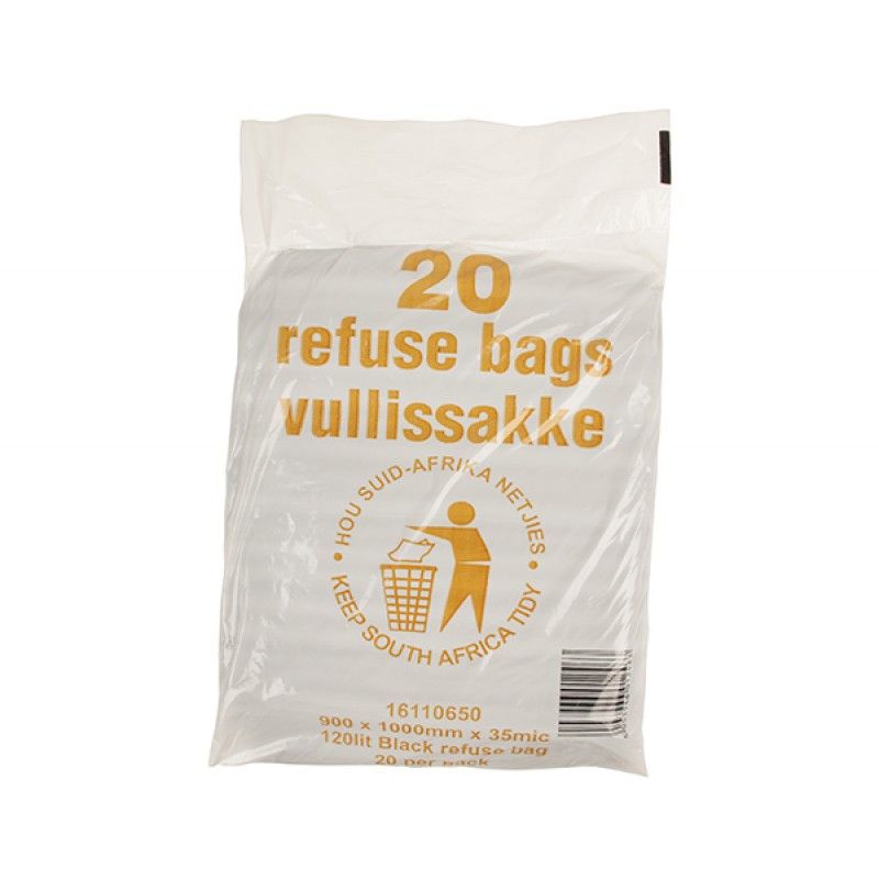 Refuse Bag Household Accessories - Black 120L (Bulk Pack of 6) | Shop ...