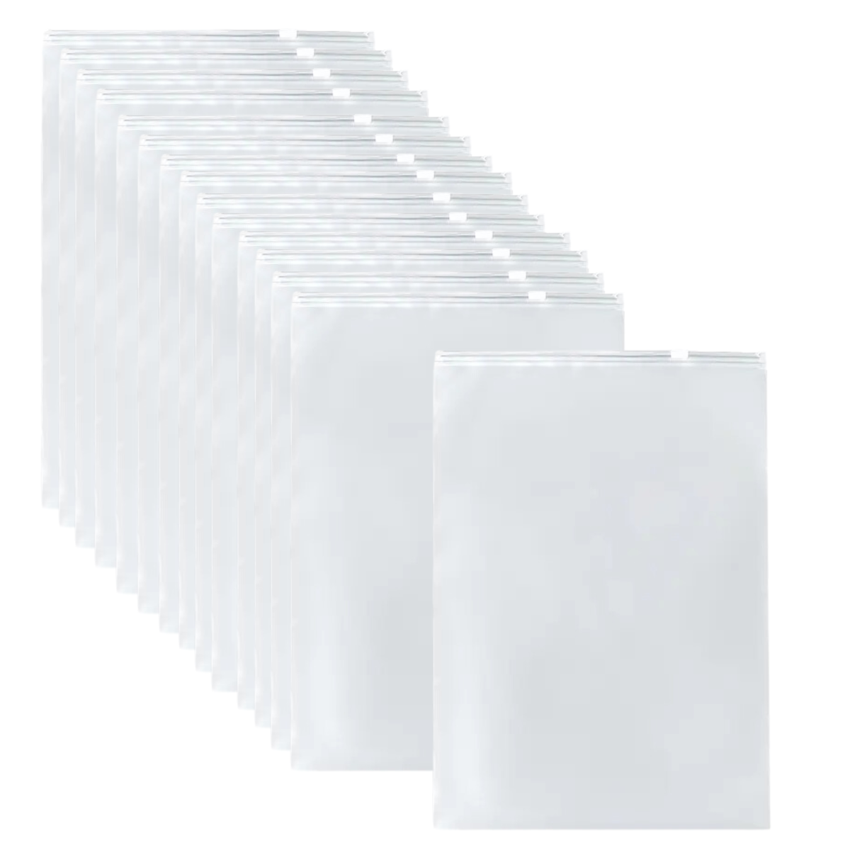 100 Frosted Resealable Ziplock Plastic Packaging Bags for Clothing ...