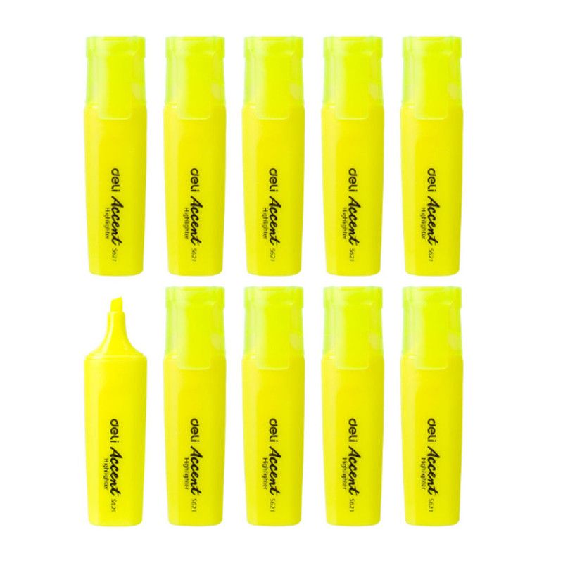 Deli - Accent Highlighter Chisel tip: 1.5mm Yellow x 20 Pack | Shop ...