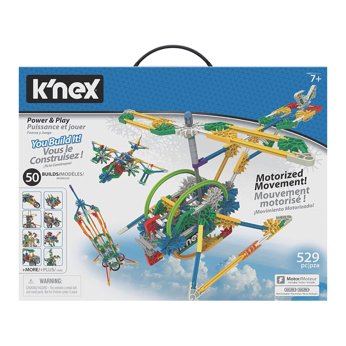 Knex - Power & Play Motorised Building Set - 529 Pieces/50 Models ...