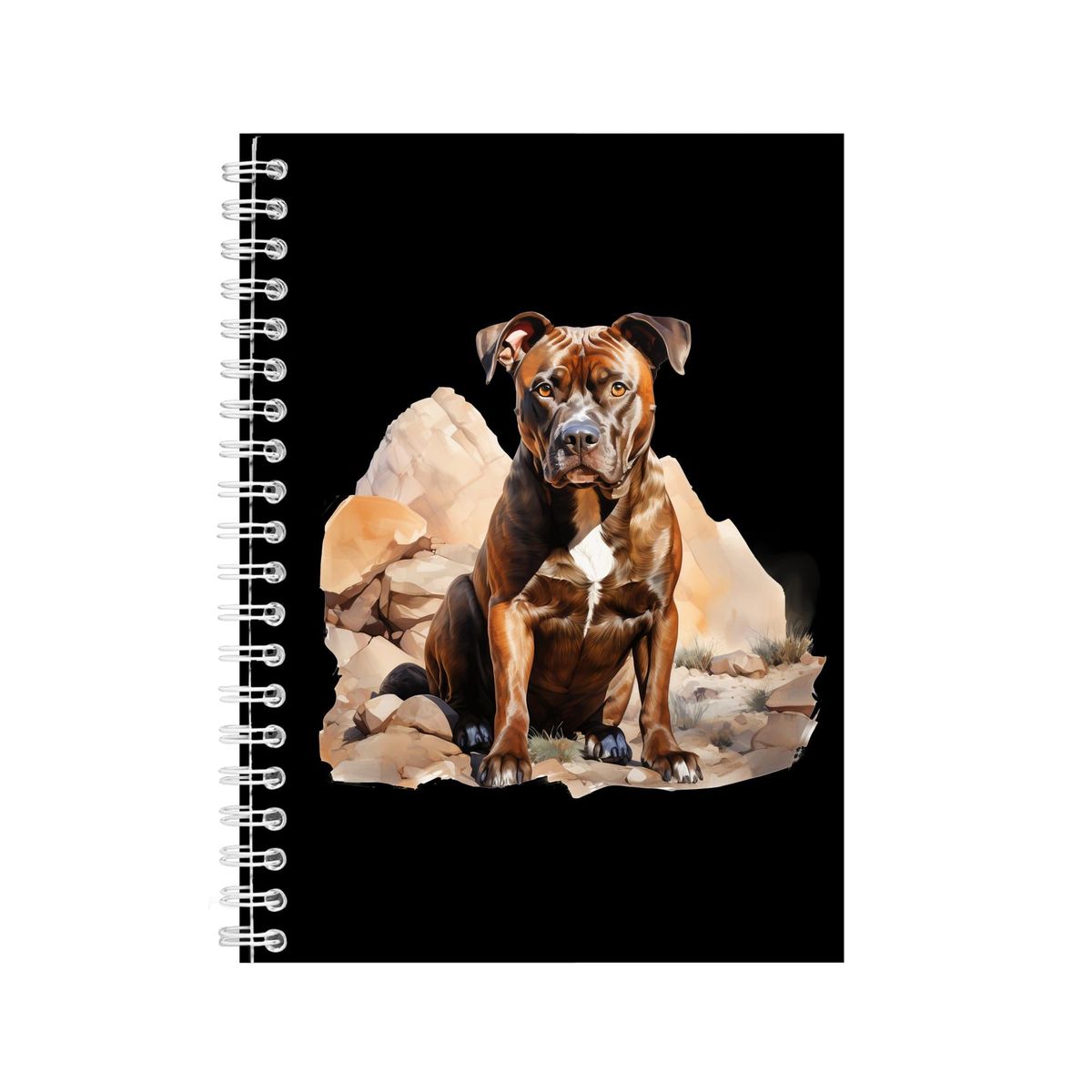 Pit_13 A5 Notebook Spiral and Lined Pitbull Lovers Graphic Notepad Gift ...