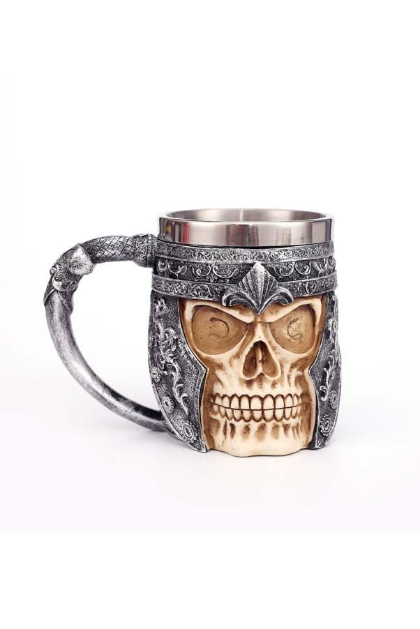 Stainless Steel Skull Mug 3D Design Creepy Coffee Mug Skeleton Cup ...