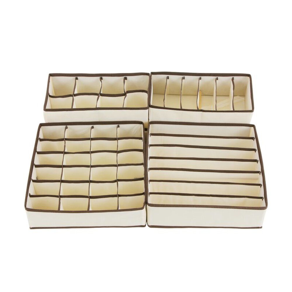 4 Piece Closet Organiser - Cream | Shop Today. Get it Tomorrow ...