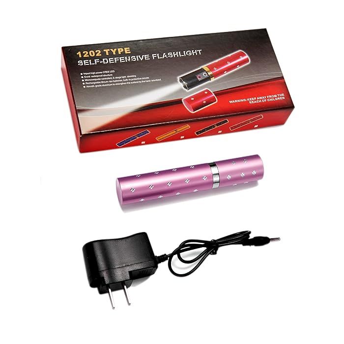1202 Type Mini Lipstick Stun Gun Flashlight Women Self Defense ...