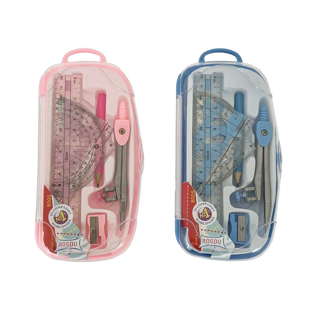 8 Pieces Complete Geometry Maths Set with Carry Case - Set of 2 | Shop ...