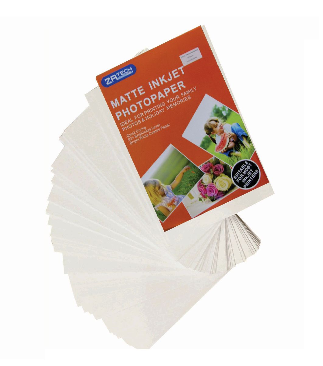 ZATECH 2 Side Matte Inkjet Photopaper 120GSM (100 x A4 Sheets) | Shop ...