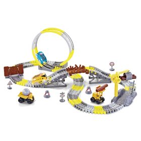 Builder Series - 182 Piece DIY Construction Railcar and Track Slot Car ...