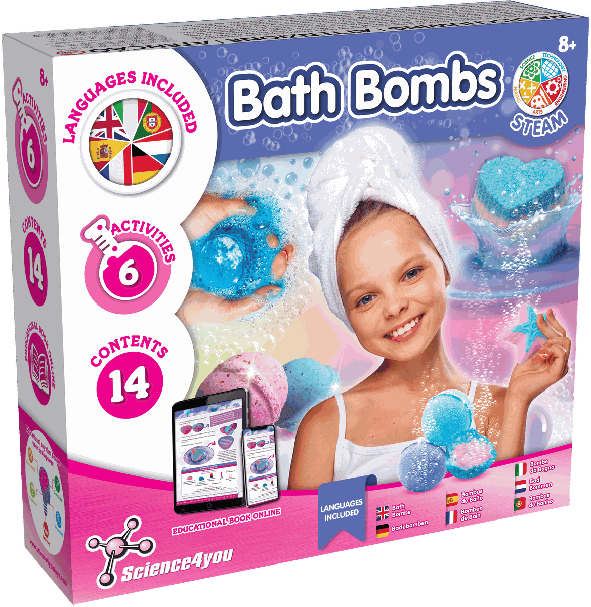Science4you - Bath Bomb Kit - 6 Fun Science Experiments, Ages 8+ | Shop ...