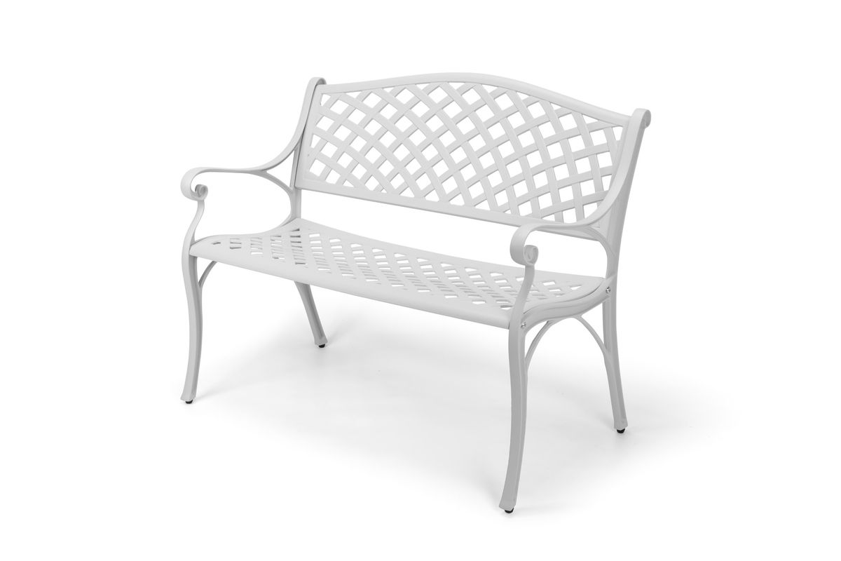 Anray - Lattice Bench - Cast Aluminium | Shop Today. Get it Tomorrow ...