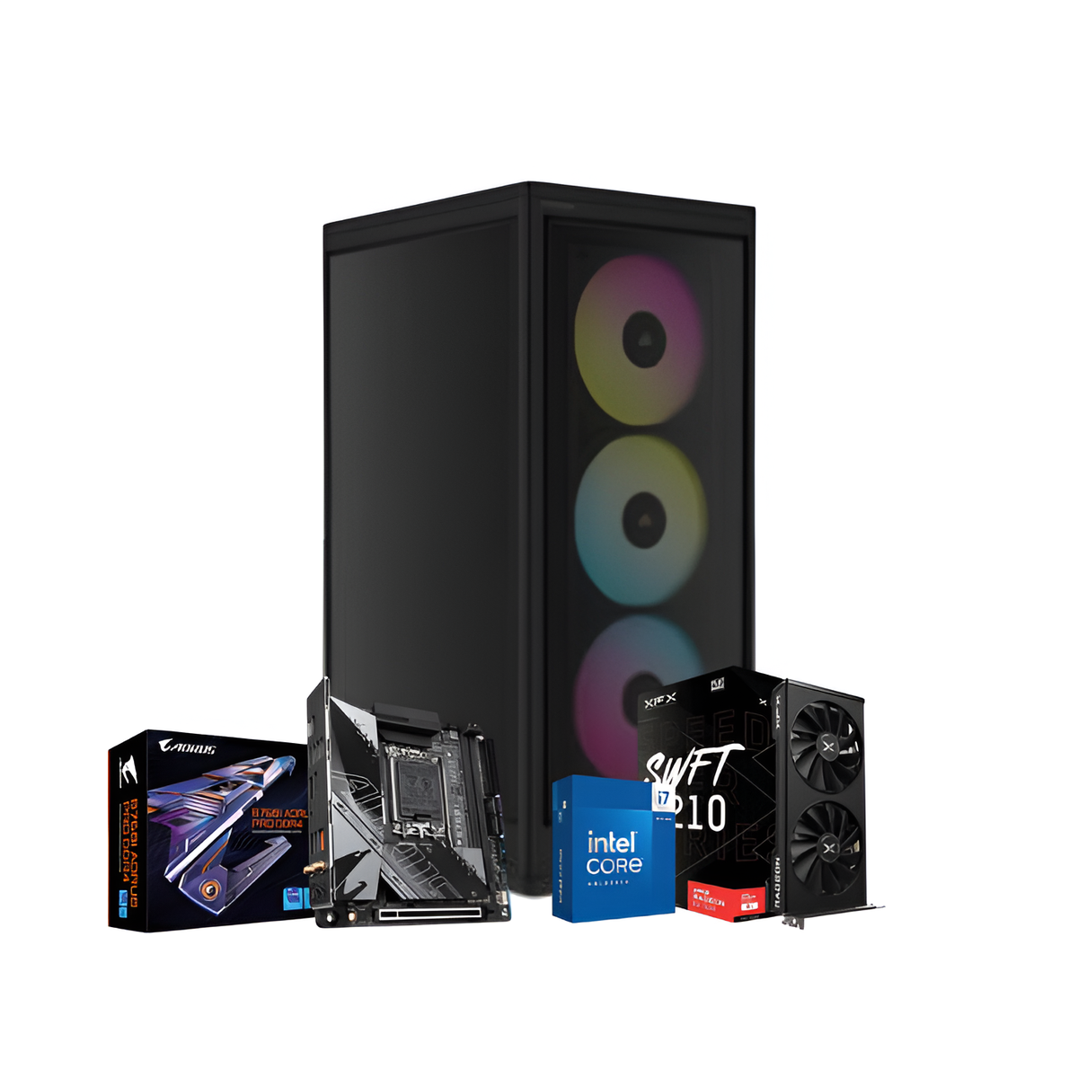 [CC PreBuilt] Liquid Cooled RX 7600 intel Core i7-14700K "BlackWell ITX ...